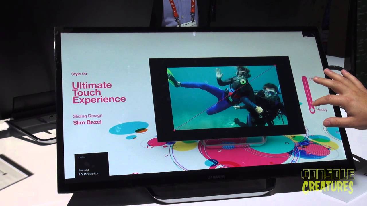 Samsung Series 7 Touch Monitor Hands On (CES 2013) - YouTube