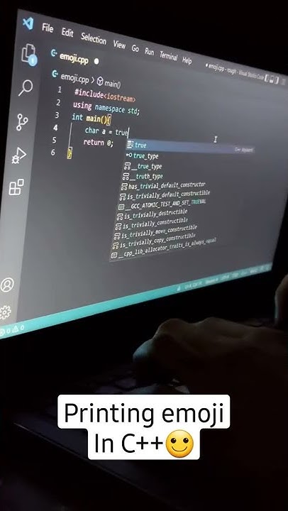 Printing emoji in C++ | #shorts #programming - YouTube