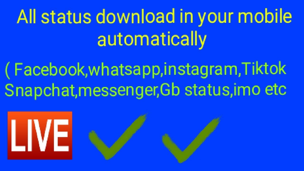 How download whatsapp status automatically in our mobile - YouTube