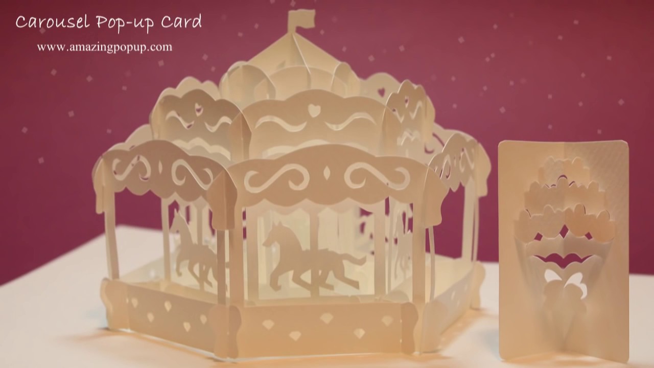 HOW TO MAKE A CAROUSEL POP UP CARD part1 - YouTube