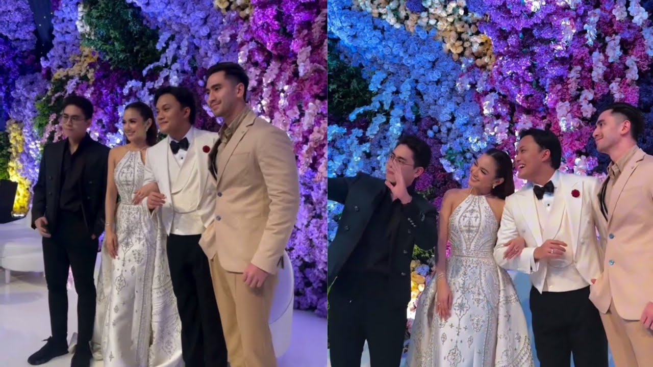 Verrel Bramasta saat hadir di pernikahan mahalini dan Rizky Febian ...