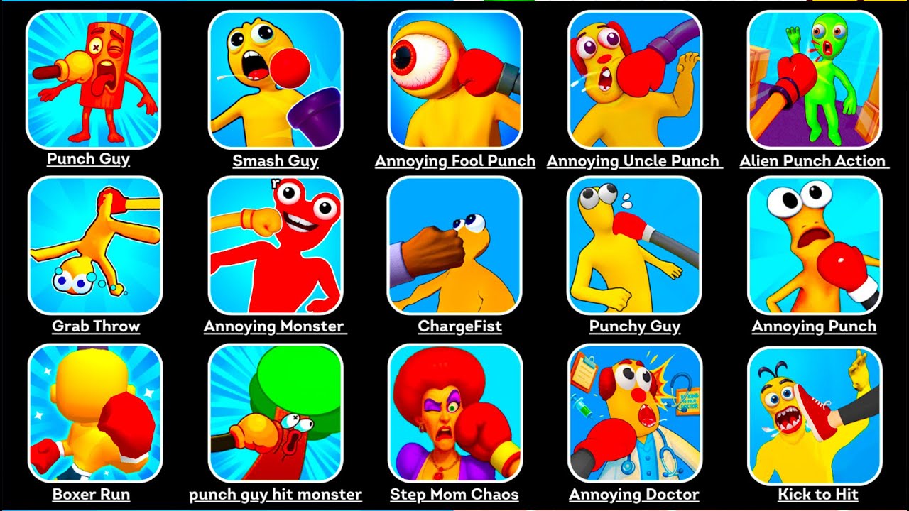 Punch Guy, Annoying Uncle Punch Game, Grab Throw, Annoying Doctor Punch ...