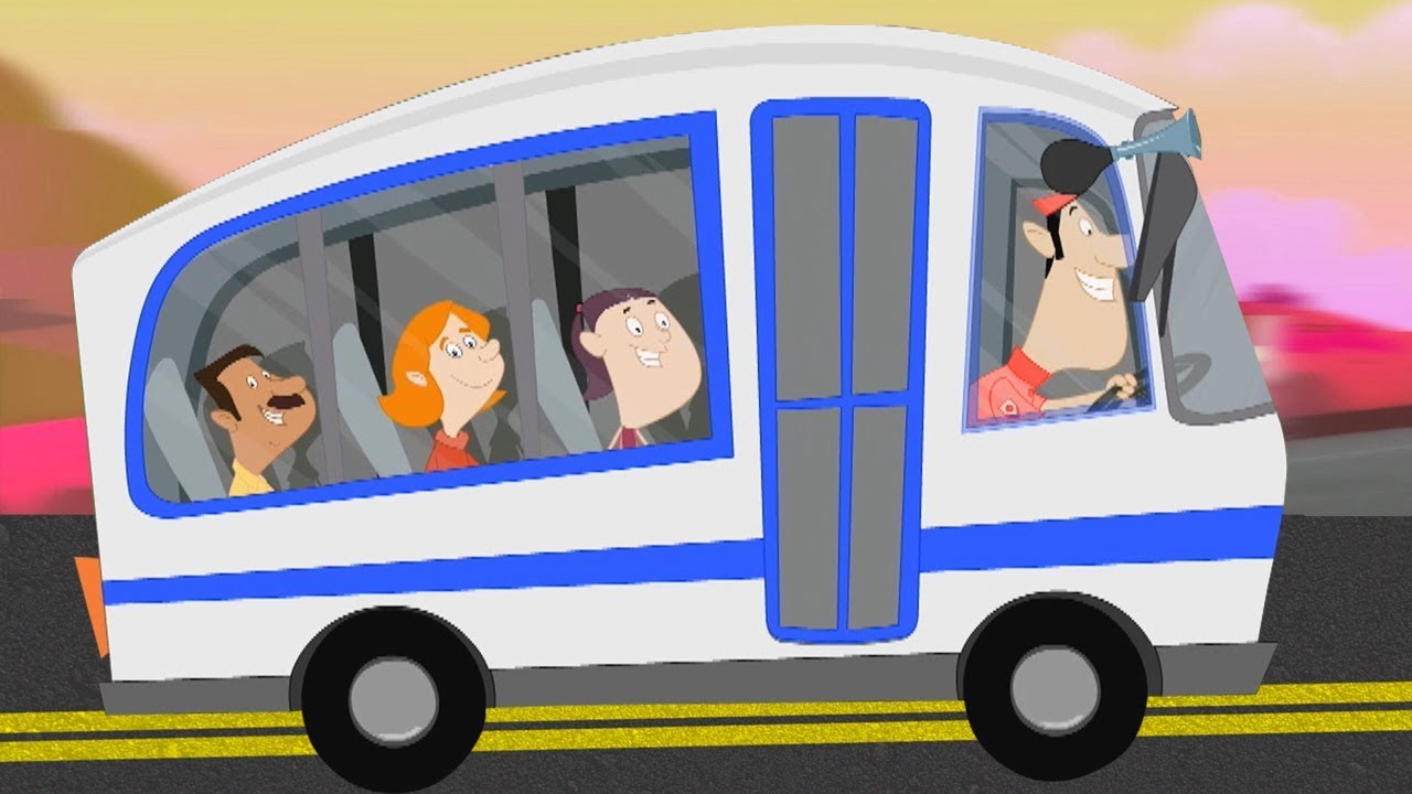 Rodas no ônibus canção de ônibus ônibus para crianças Rhymes for ...
