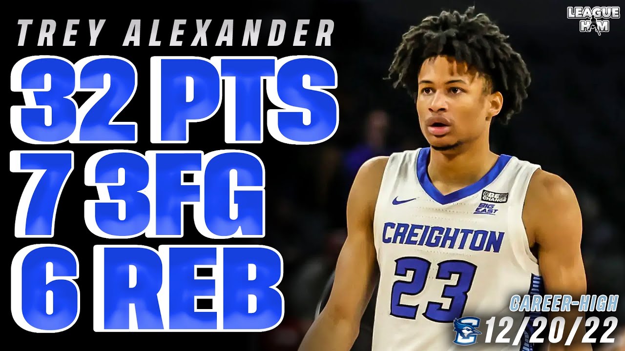 Trey Alexander Career-High 32 Points on 68% FG vs DePaul | 12.25.22 ...