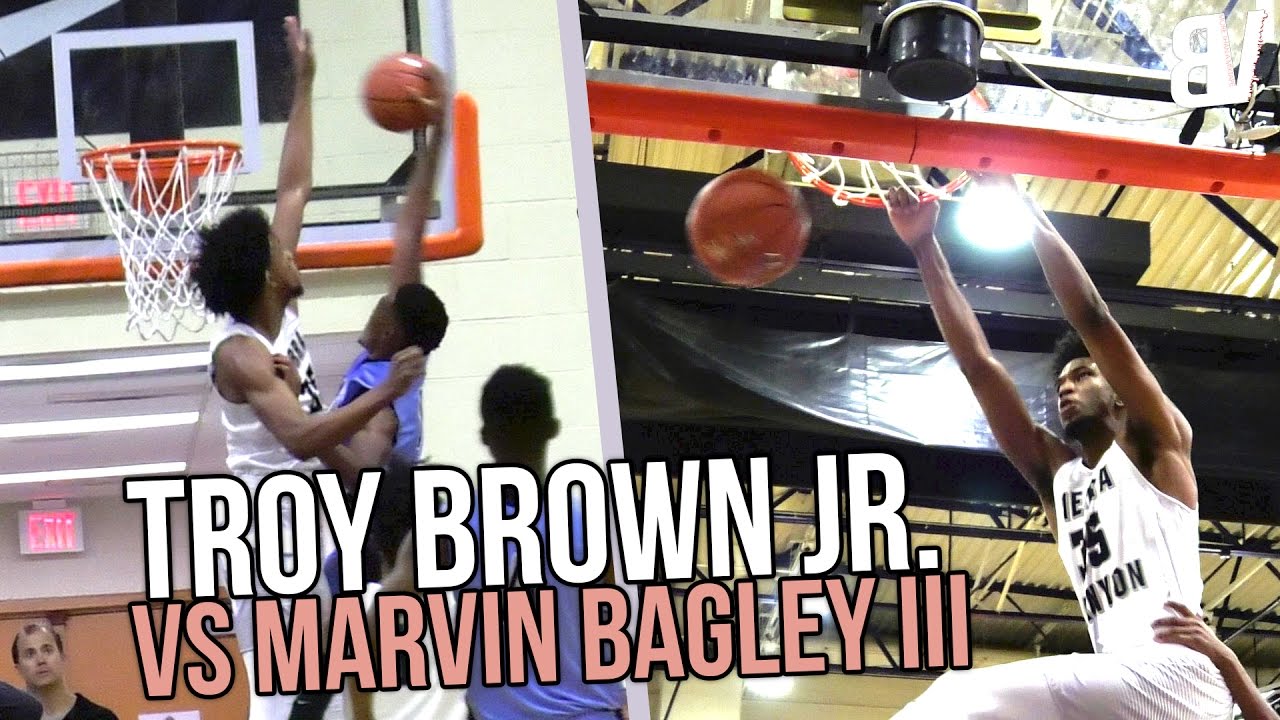 Marvin Bagley Gets POSTERED By Troy Brown Jr! Sierra Canyon VS ...