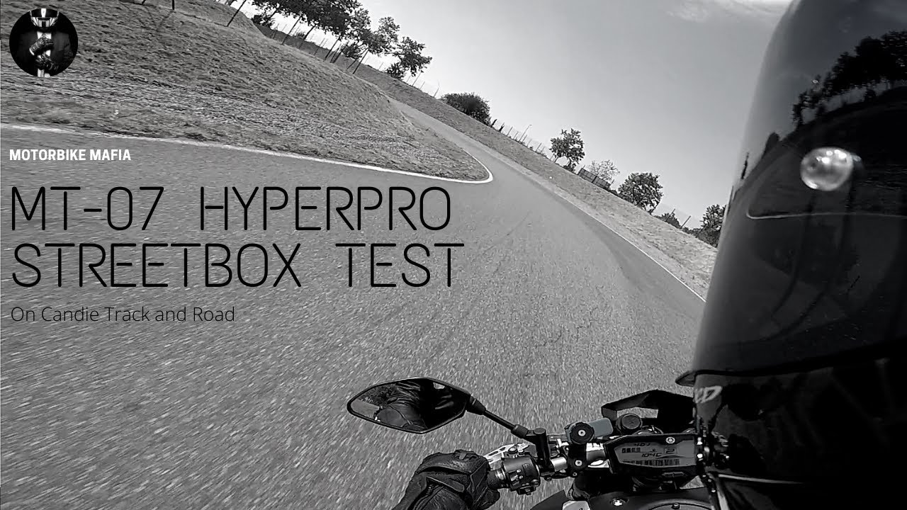 MT-07 Hyperpro Streetbox Kit on Candie Track and Road - YouTube