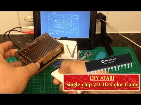 DIY ATARI 2600 Single-Chip 2D 3D Color Video Game Console 「 ATMEGA328P ...