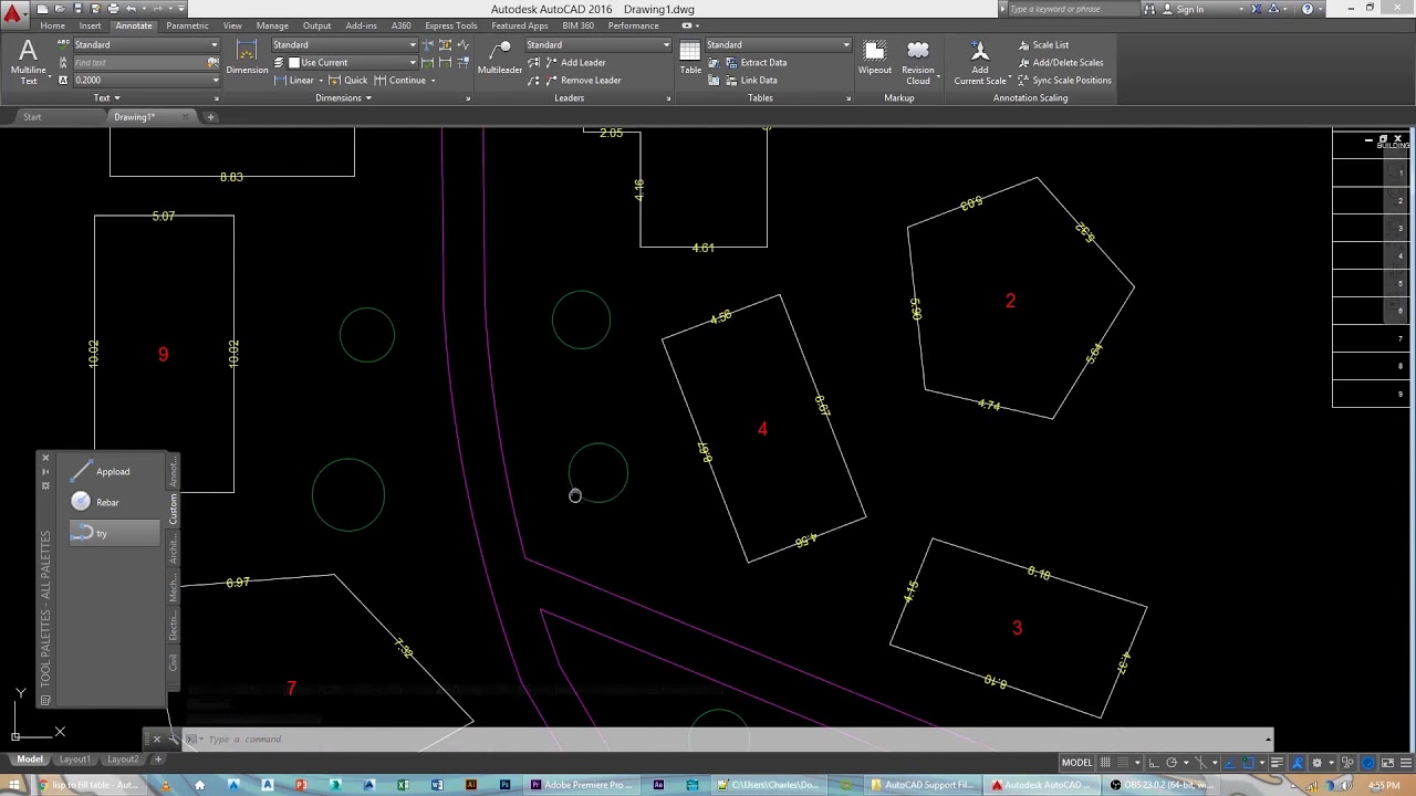 Table Autolisp Practice - YouTube