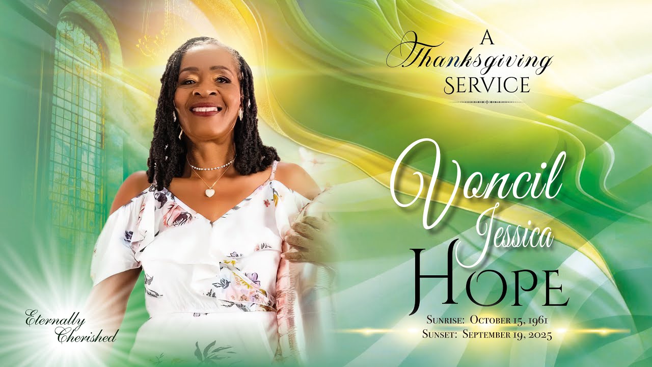Celebration of Life - VONCIL JESSICA HOPE - YouTube