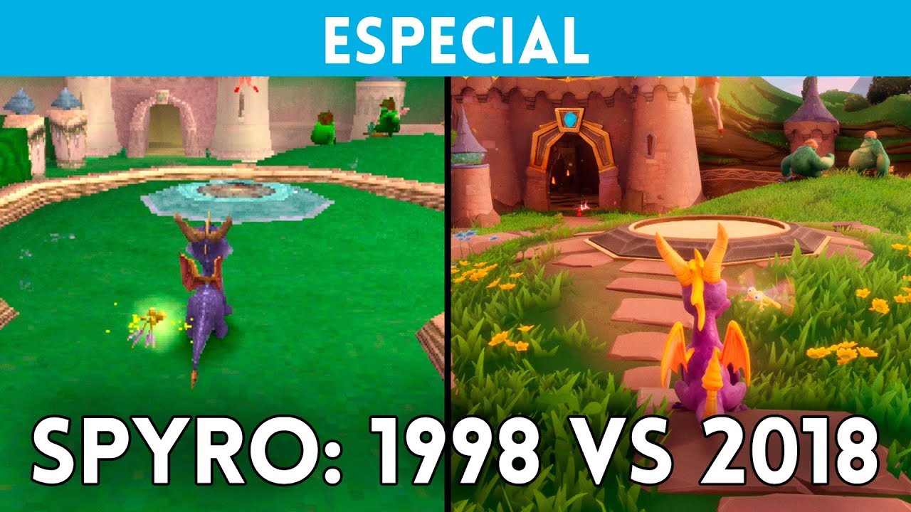 Spyro the Dragon: 1998 vs 2018 - La EVOLUCIÓN GRÁFICA en Spyro ...