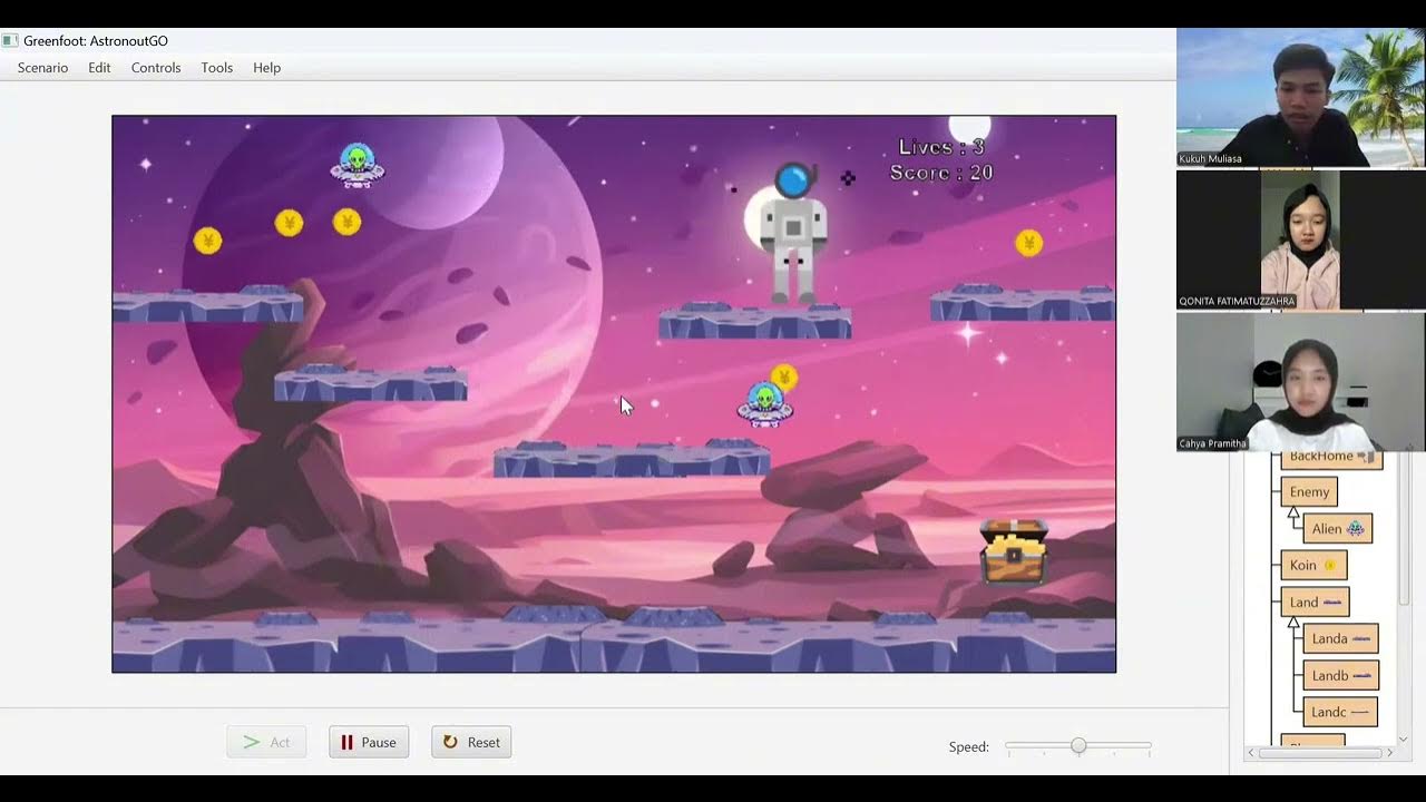 Game “AstronoutGo” menggunakan Greenfoot - YouTube