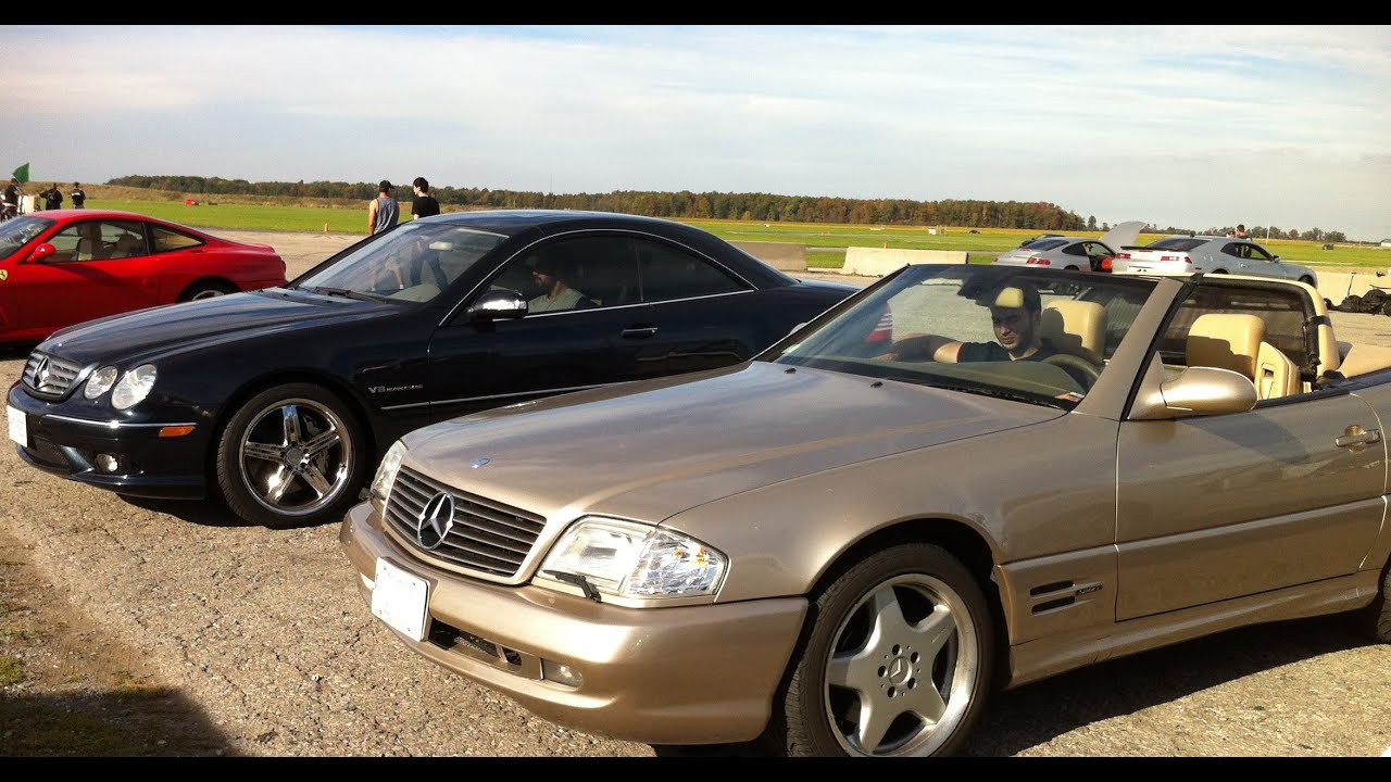 Track Day with Mercedes CL55 AMG (W215) and SL500 (R129) - YouTube