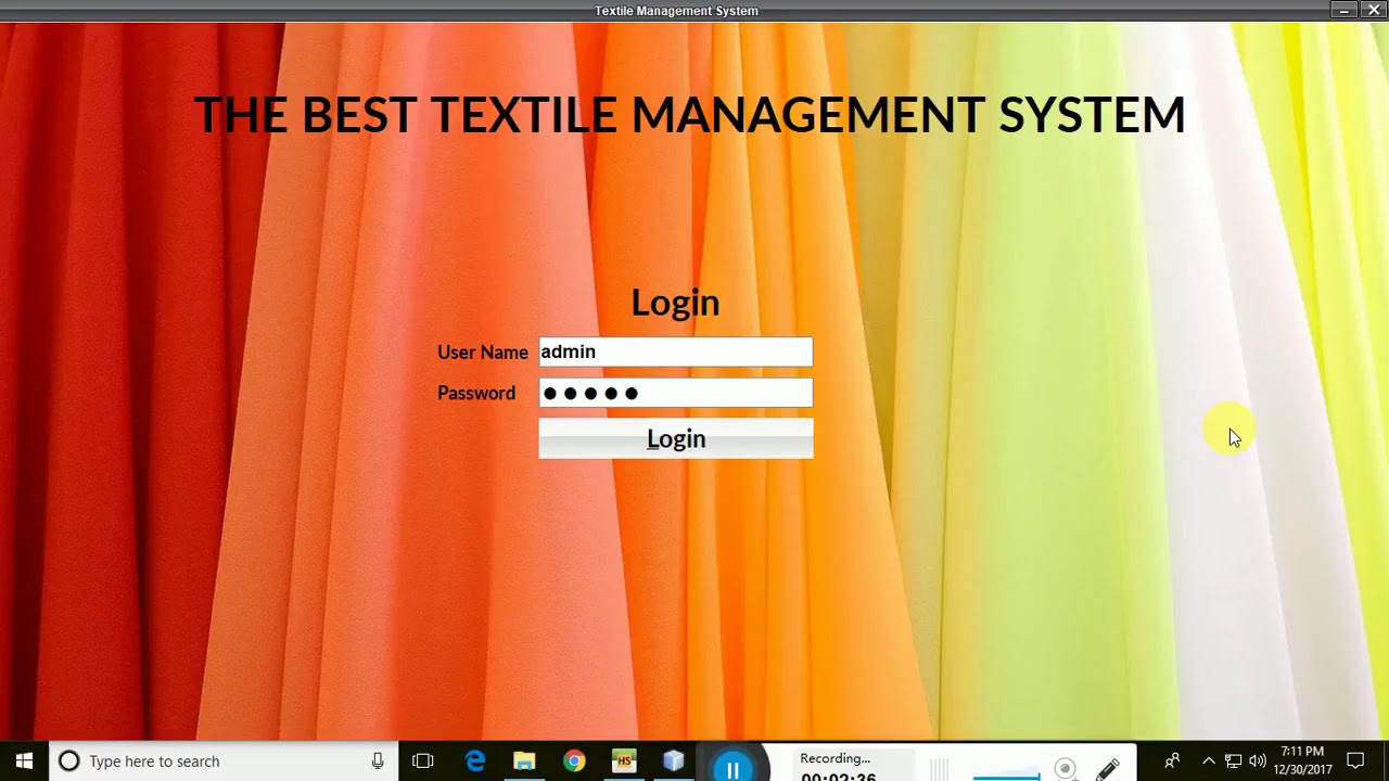 Textile Management System With Complete Source Code in JAVA 1 - YouTube