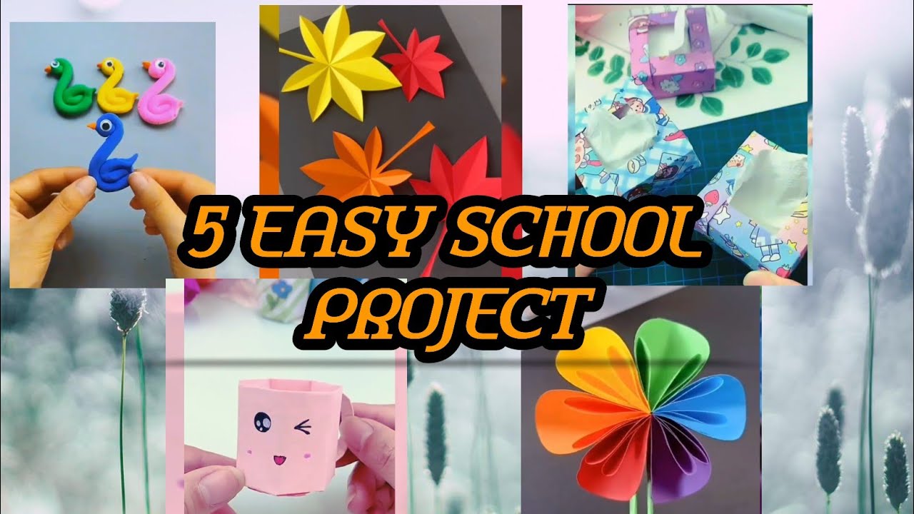 5 Easy school project / Paper craft / Easy to make/ how to make/Craft ...