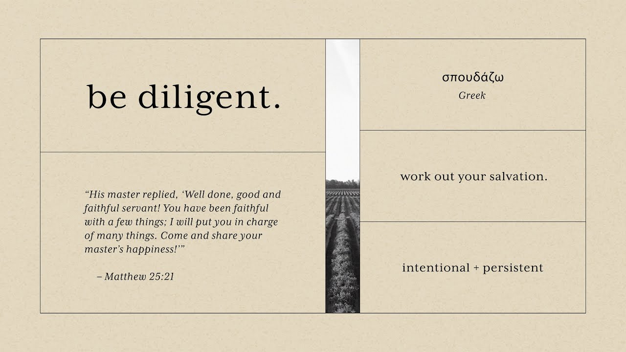 Be Diligent - YouTube