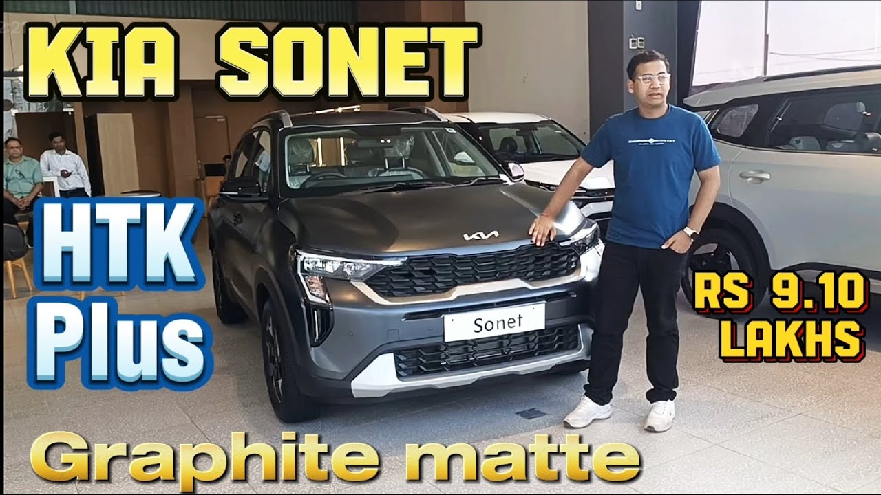 All new kia sonet htk plus graphite matte variant in 9.10 lakhs after ...