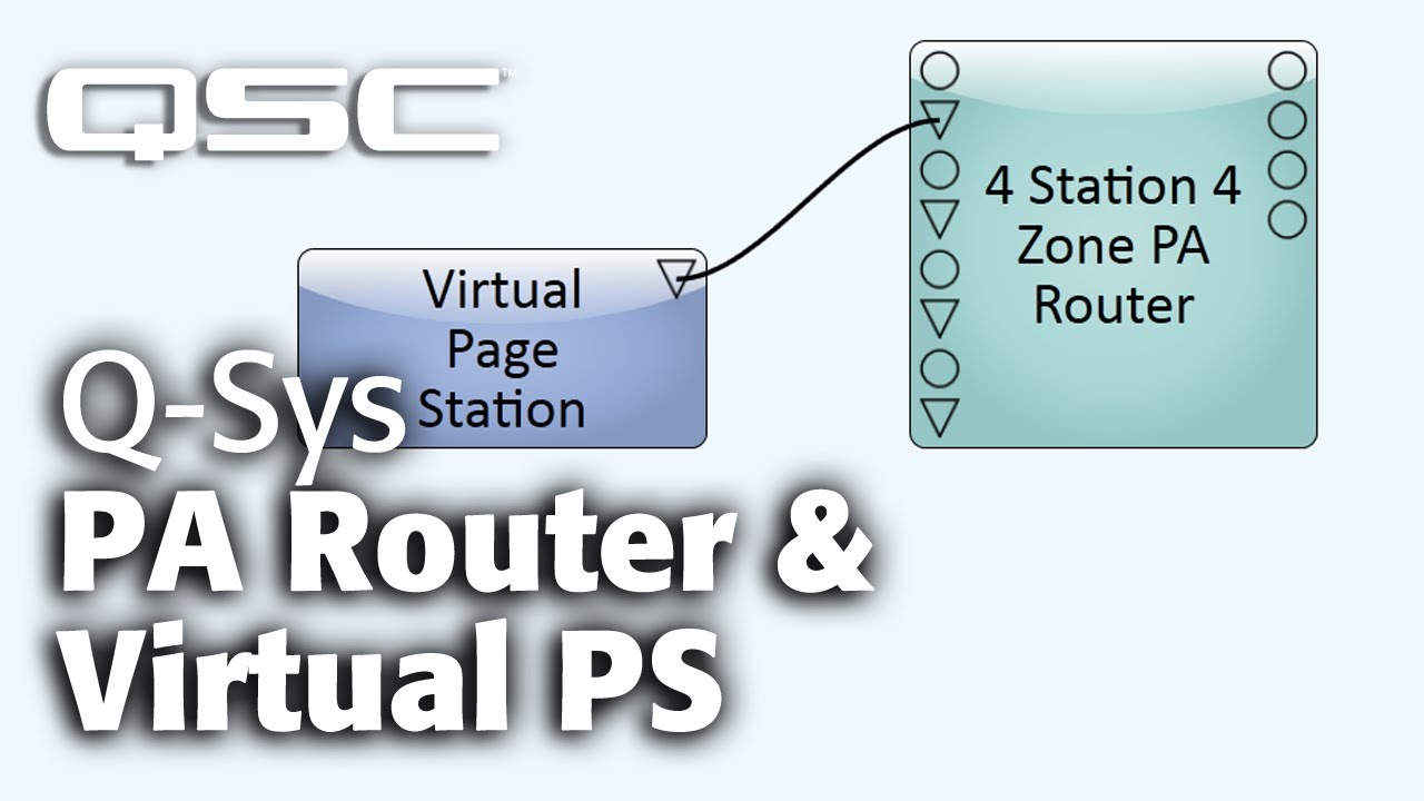 Q-SYS: Public Address - Part D (PA Router & Virtual Page Station) - YouTube