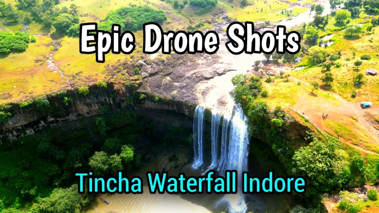 Epic Drone Shot || Tincha Waterfall Indore || तिंचा वॉटरफॉल इंदौर || cinematic 4k drone footage ...