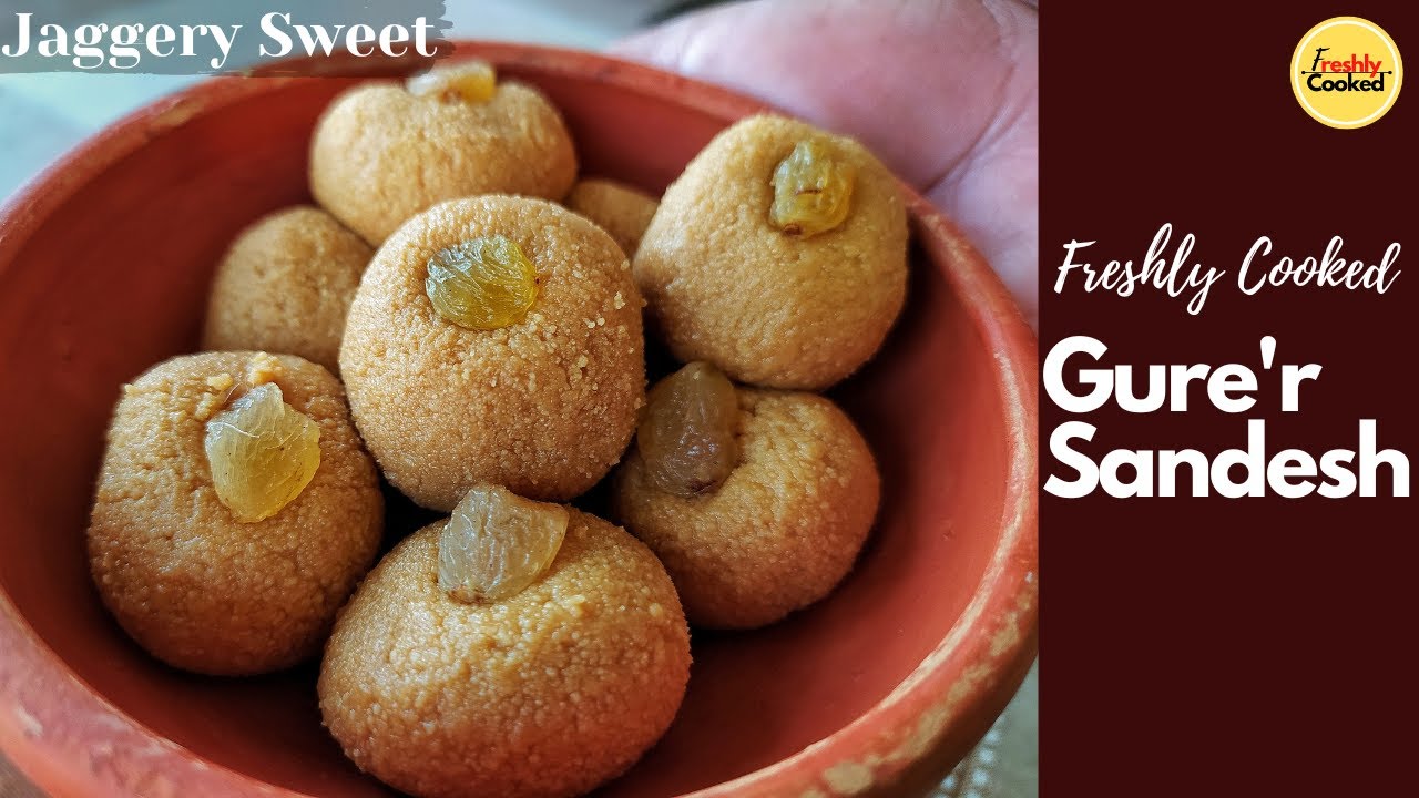 Nolen Gurer Sondesh Recipe | Nolen Gurer Sandesh With Ricotta Cheese ...