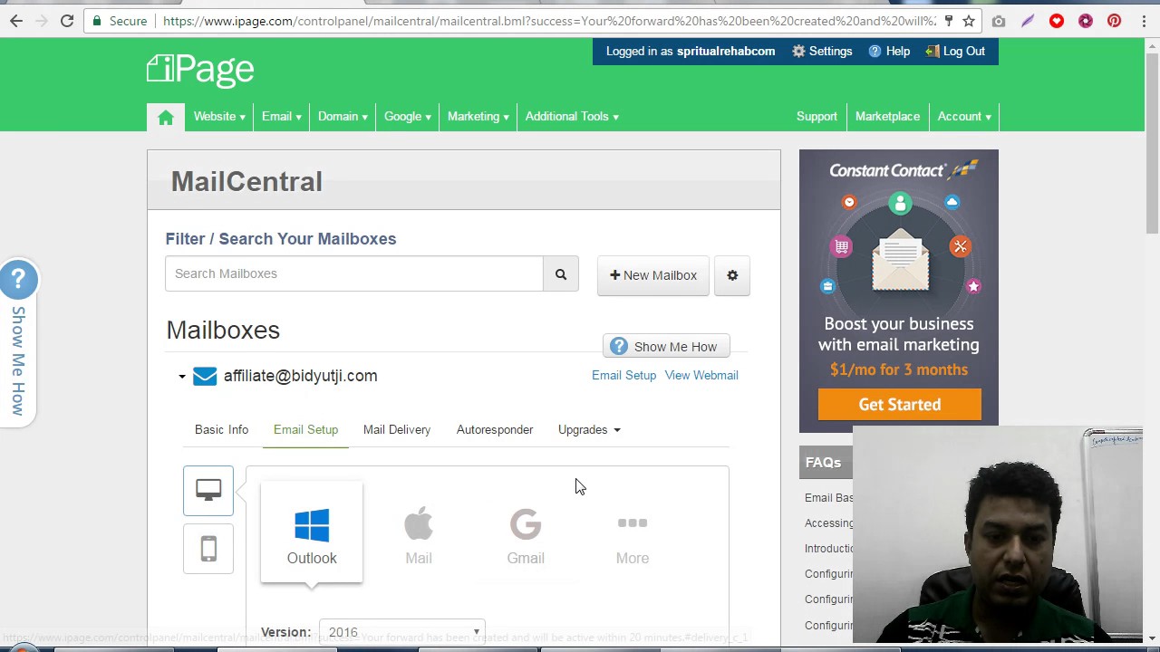 How to Setup Professional Email ID with Ipage or Hostgator Cpanel - YouTube