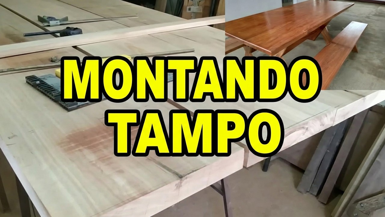 COMO CONFECCIONAR/ MONTAR TAMPO DE MESA EM MADEIRA MACIÇA, com pranchas ...