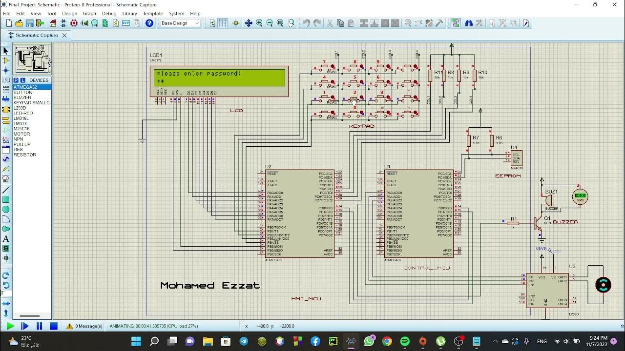 Door Locker System Project using AVR ATMEGA 32 MCU - YouTube