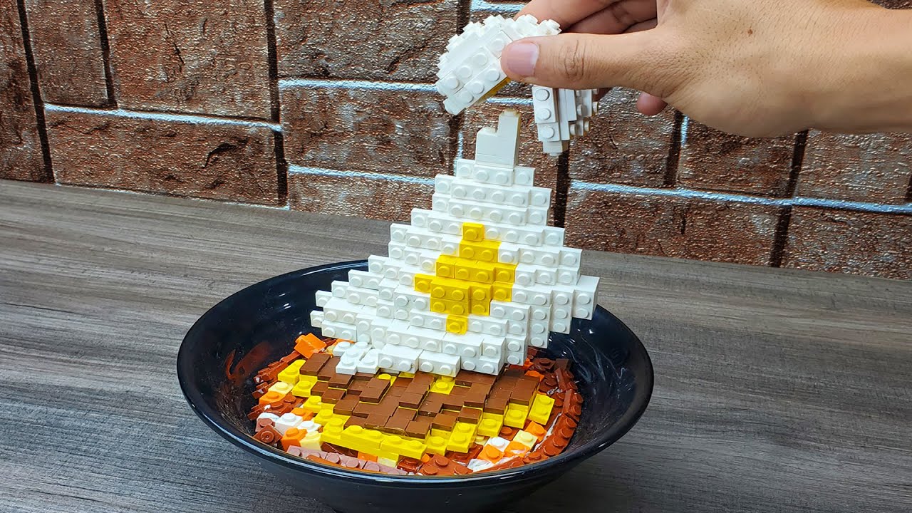 Lego Omelet Rice / Lego In Real Life / Stop Motion Cooking & ASMR - YouTube