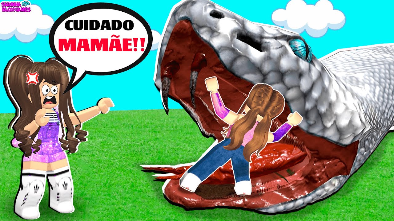 FUGIMOS DE UMA COBRA GIGANTE!! 🐍 Roblox Escape a giant snake - YouTube
