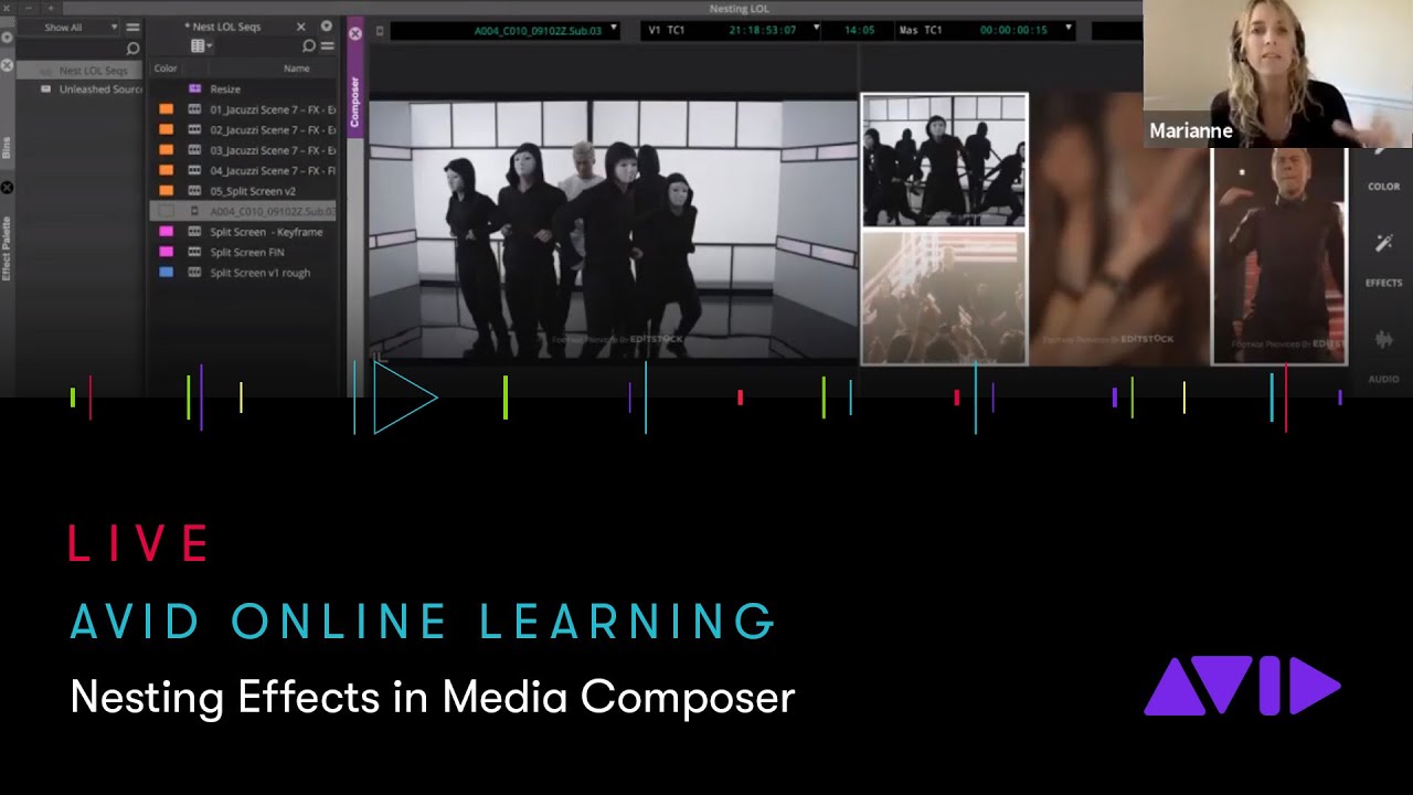 Avid Online Learning — Nesting Effects in Media Composer - YouTube