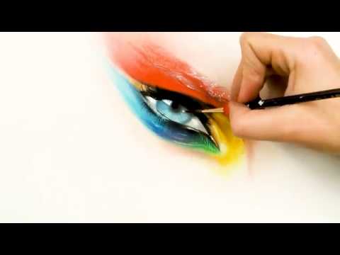 How to Draw Eye with Eyeshadow palette - YouTube