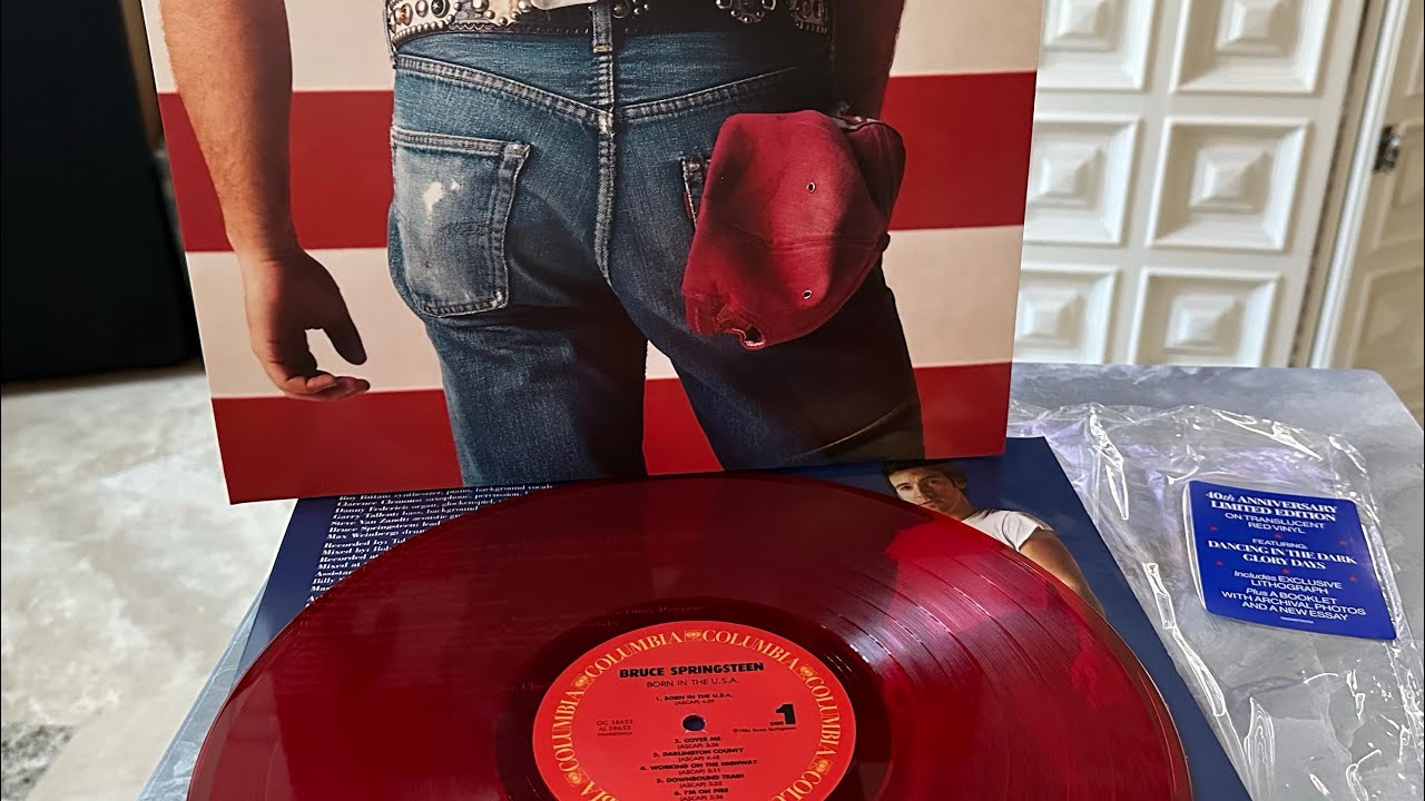 Bruce Springsteen - Born in the U.S.A. 40th Anniversary Red Vinyl - YouTube