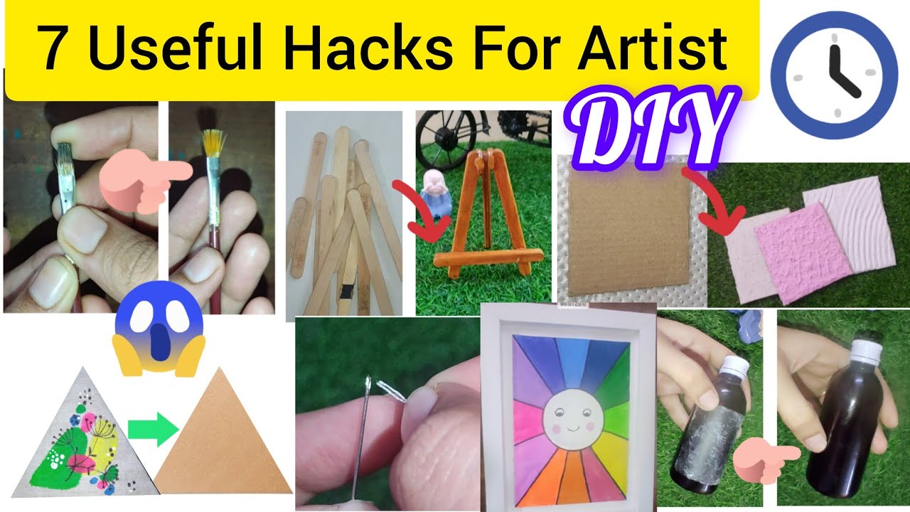 7 Useful Hacks For Artist 😱🥰Easy and Simple Hacks🤩#youtube #viral - YouTube