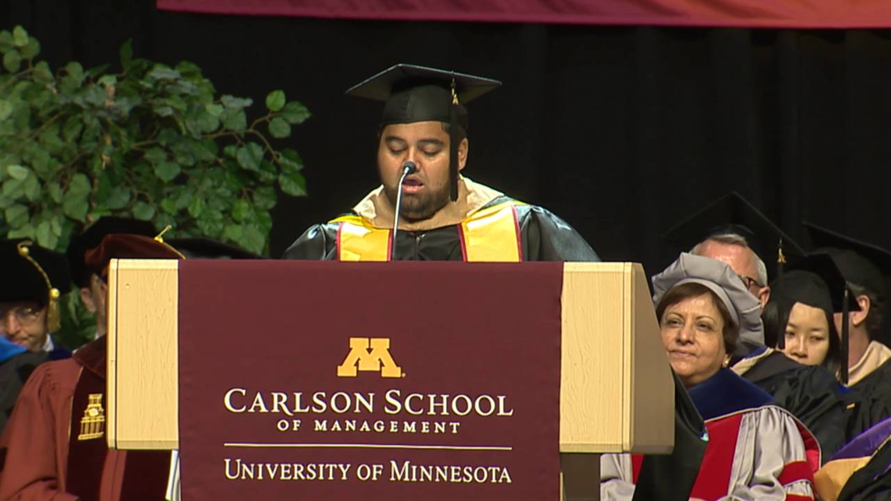 Murid Amini, 2016 Graduate Commencement Student Speaker - Carlson ...