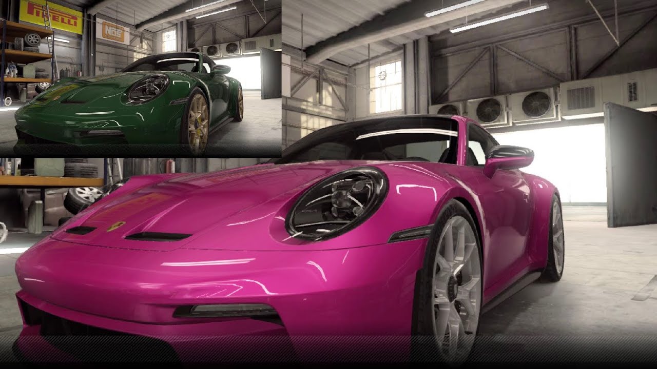 【CSR2】911 GT3 Touring (992) (purple/gold), shift & tune for 7.64x (7. ...