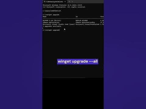 How to Upgrade All Windows Applications with One Command || Winget Upgrade || #shorts || - YouTube