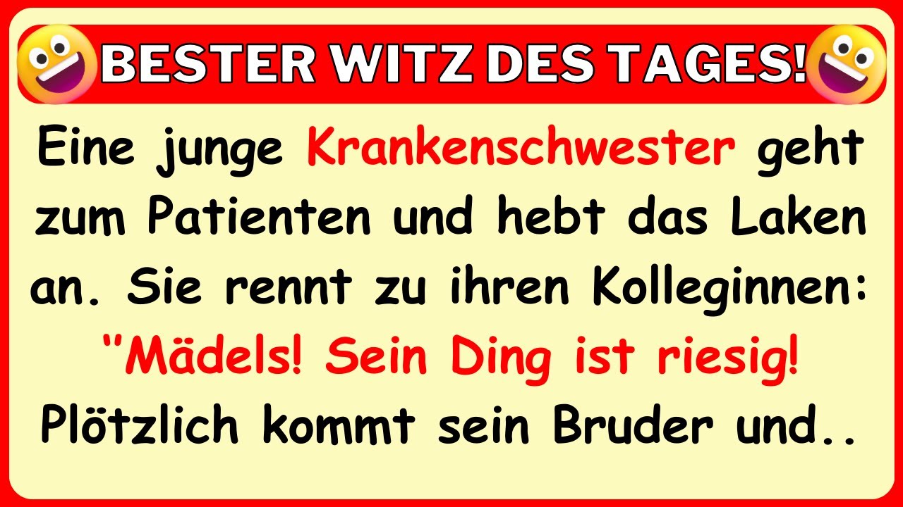 🤣 BESTER WITZ DES TAGES! Eine junge Krankenschwester hebt das Laken des ...