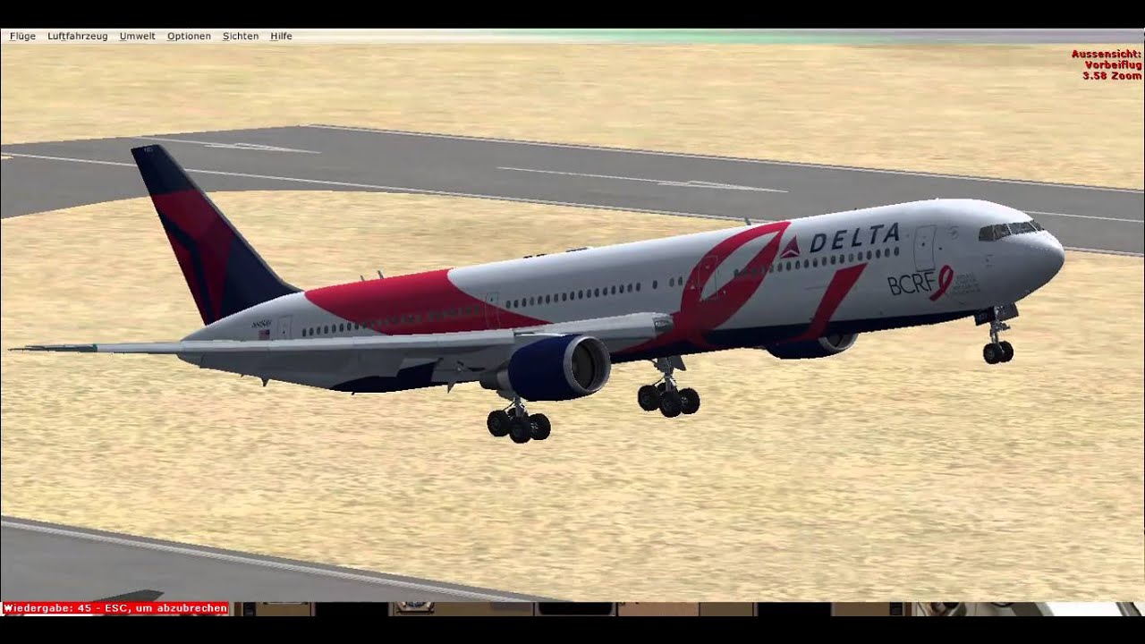 tail skid landing @ HAAB ...B767-400 - YouTube