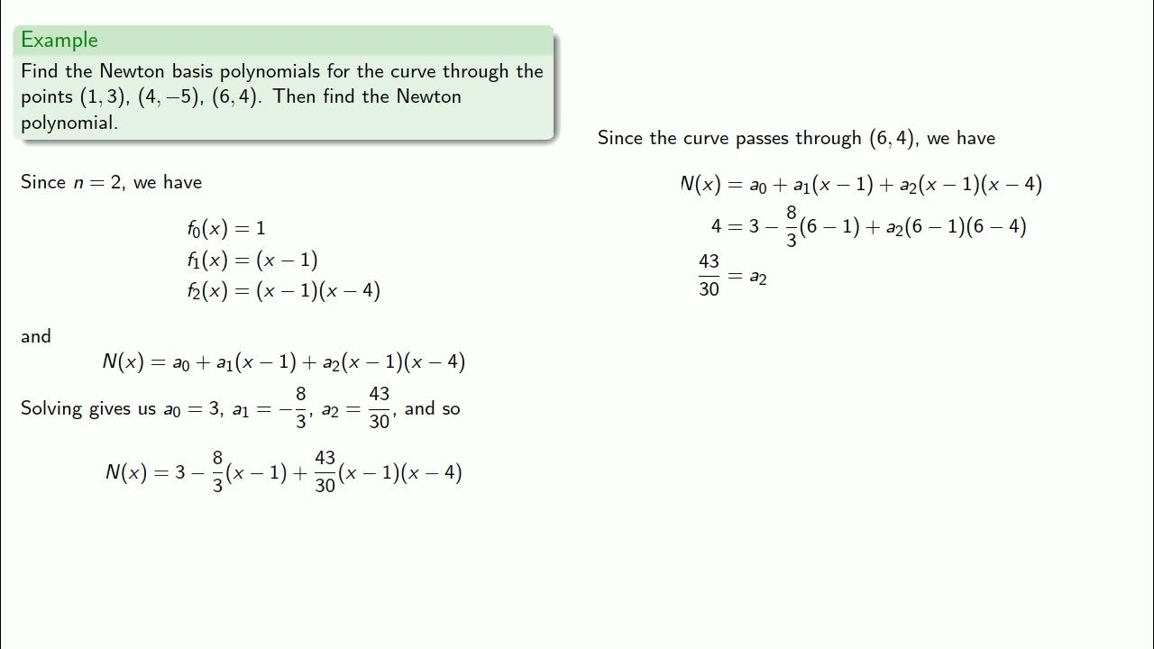 Newton Polynomials - YouTube