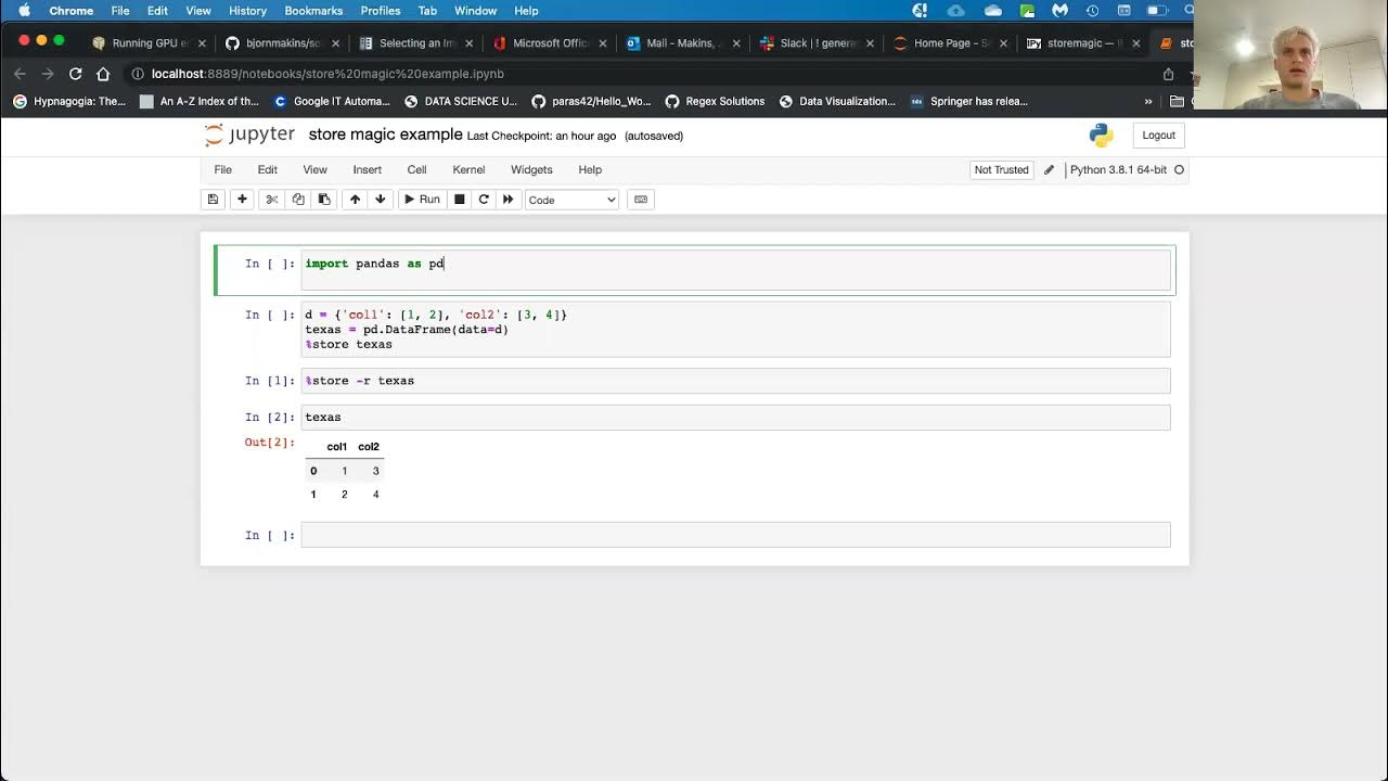 Store Magic - Restore variables at startup of Jupyter Notebook - YouTube