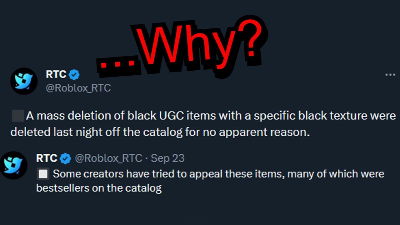 Roblox DELETED random UGC items...? - YouTube