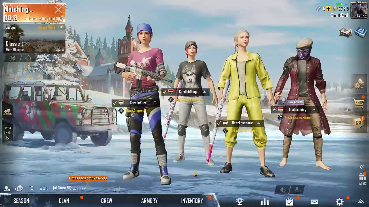 kurdish pubg mobile sq 16 kill 18+ - YouTube