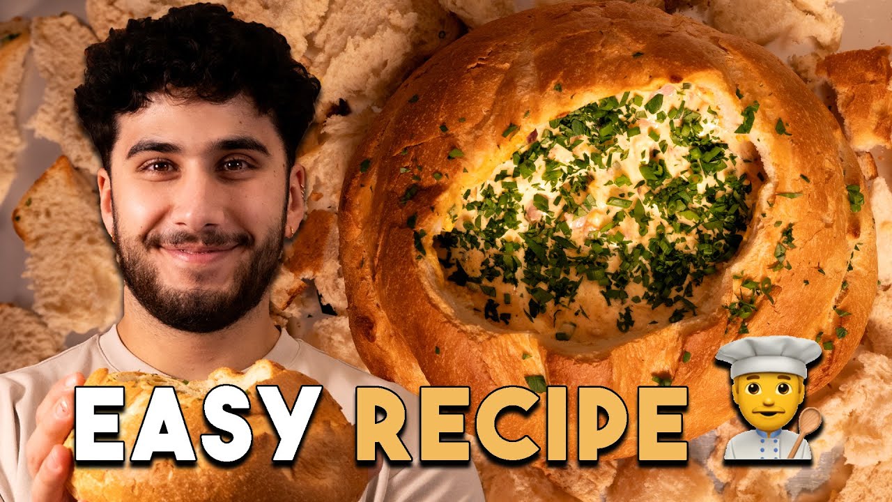 How to Make CHEESY Bacon Cob Loaf! - YouTube