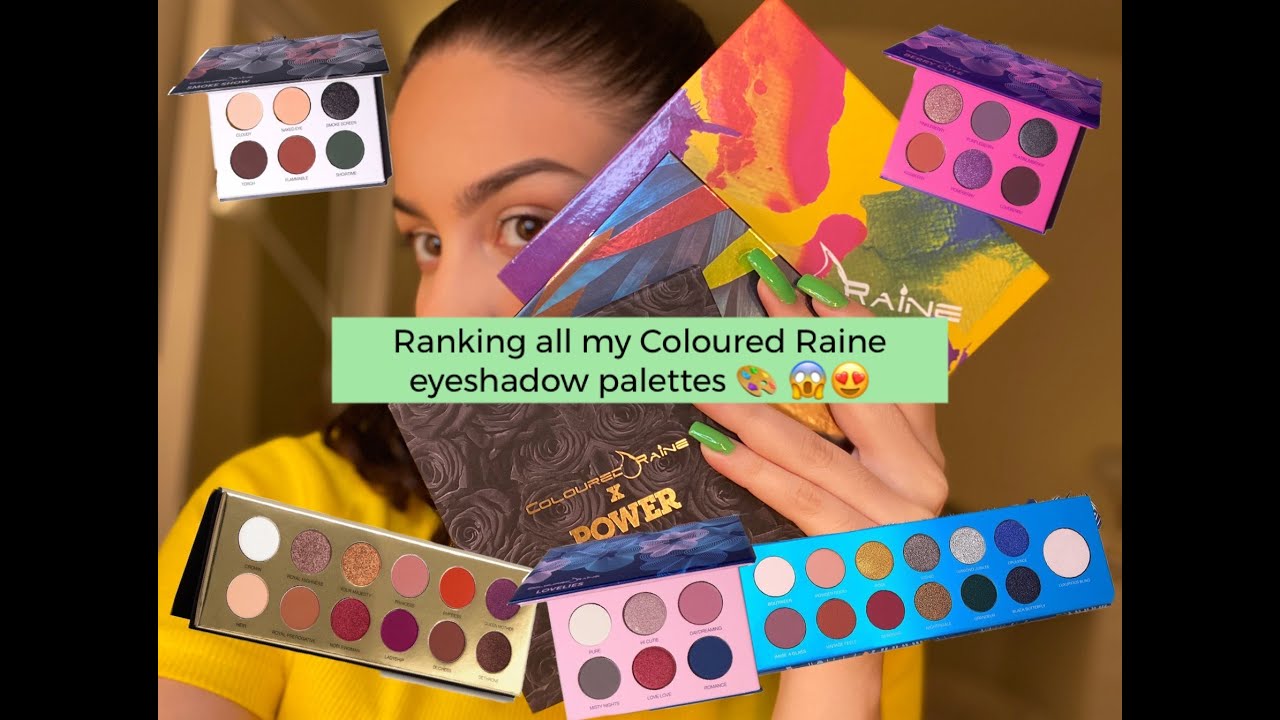 Ranking all of my Coloured Raine palettes - YouTube