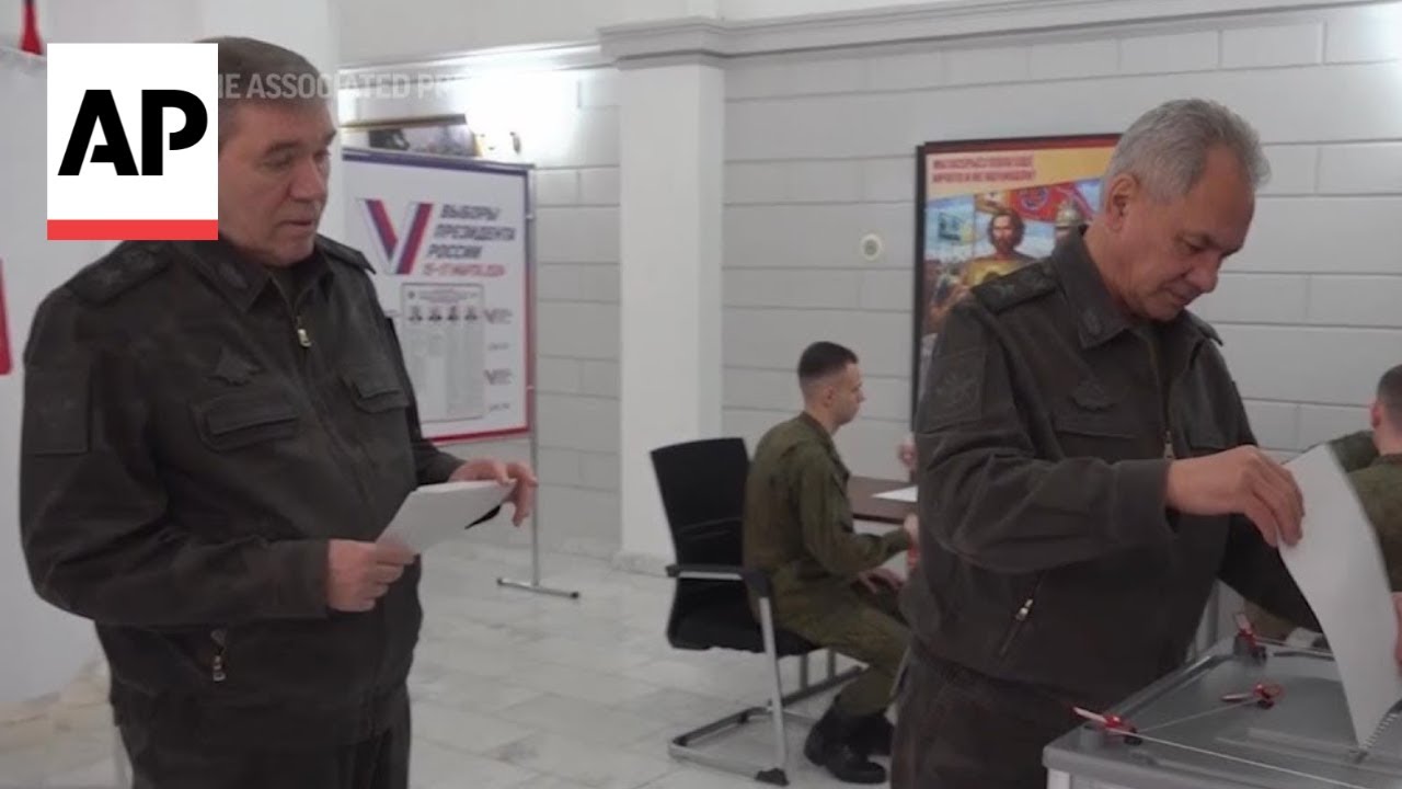 Russia's top military commanders vote in presidential election that ...