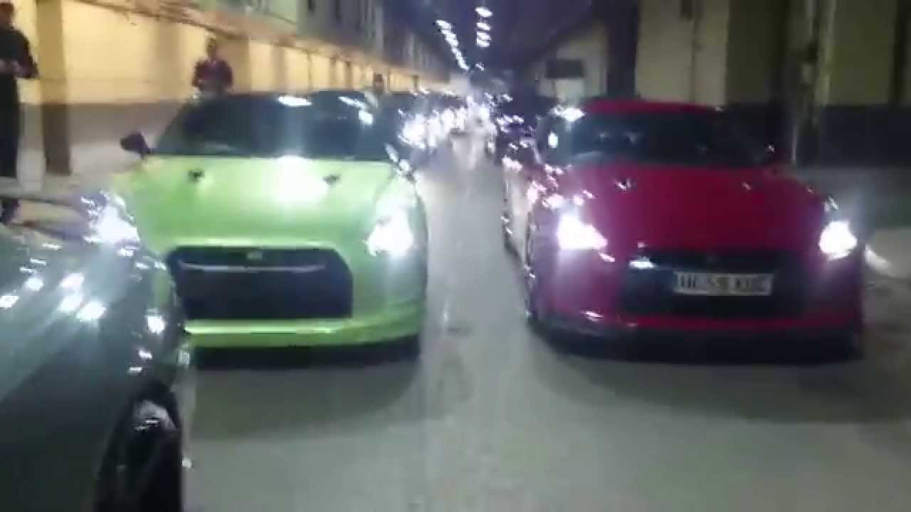 Nissan GT-R London Street Meet #battallion30five - YouTube