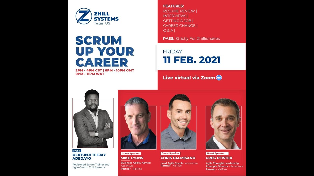 Scrum Up Your Career with Teejay Adedayo, Mike Lyons, Chris Palmisano ...