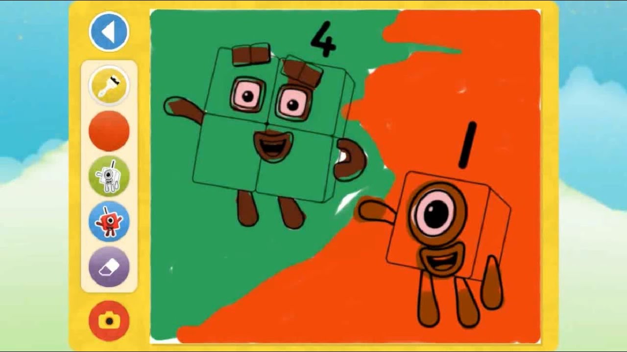Numberblocks Brother Coloring 4 And 1 Drawing, Painting For Kids ...