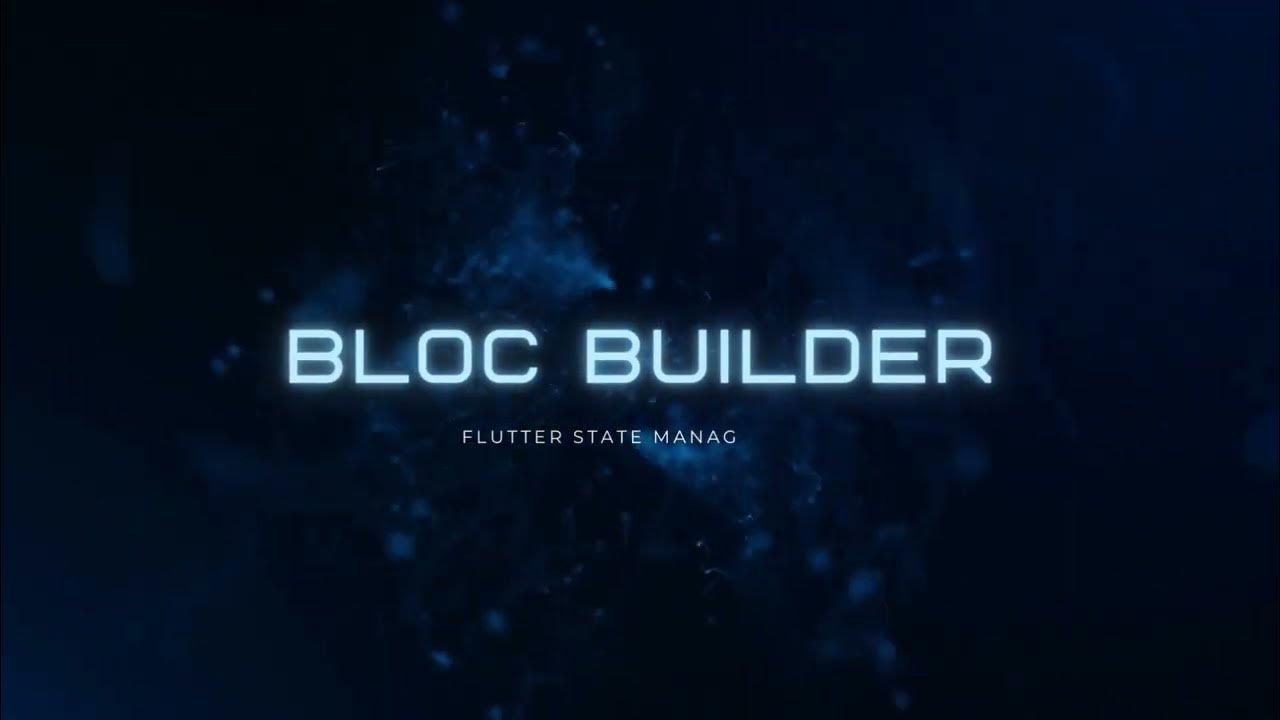 FLUTTER STATE MANAGEMENT BLOC [Flutter 3.7.7] - 5. Bloc Builder - YouTube