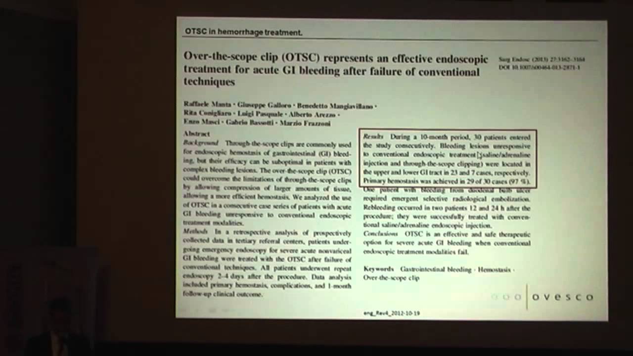 08 Prof Dr med Marc O Schurr The OTSC System in flexible endoscopy ...