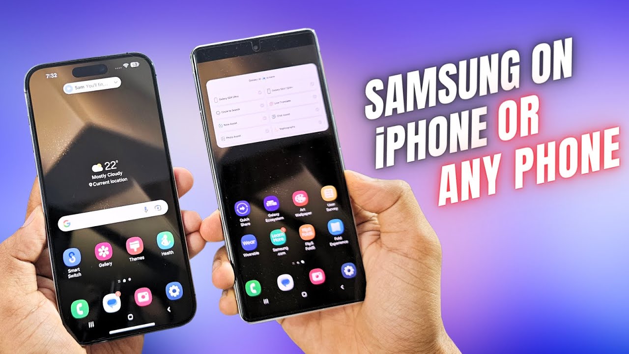 SAMSUNG On iPhone or ANY ANDROID Phone !!! - YouTube